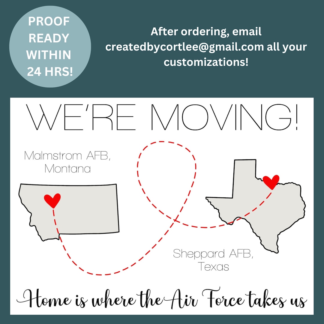 Custom Pcs/moving Announcement for Social Media | Digital File Only - Etsy