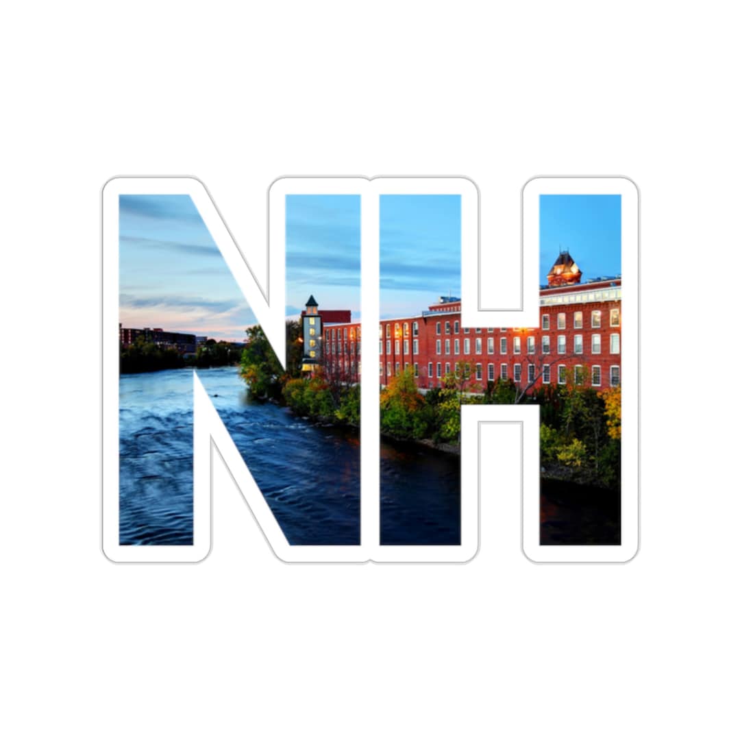New Hampshire State Abbreviation Sticker - Etsy