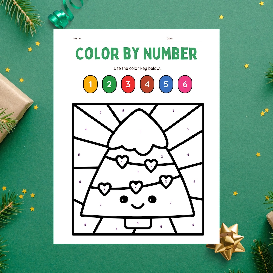 Color by Number Christmas Activity for Kids **digital File Only** - Etsy