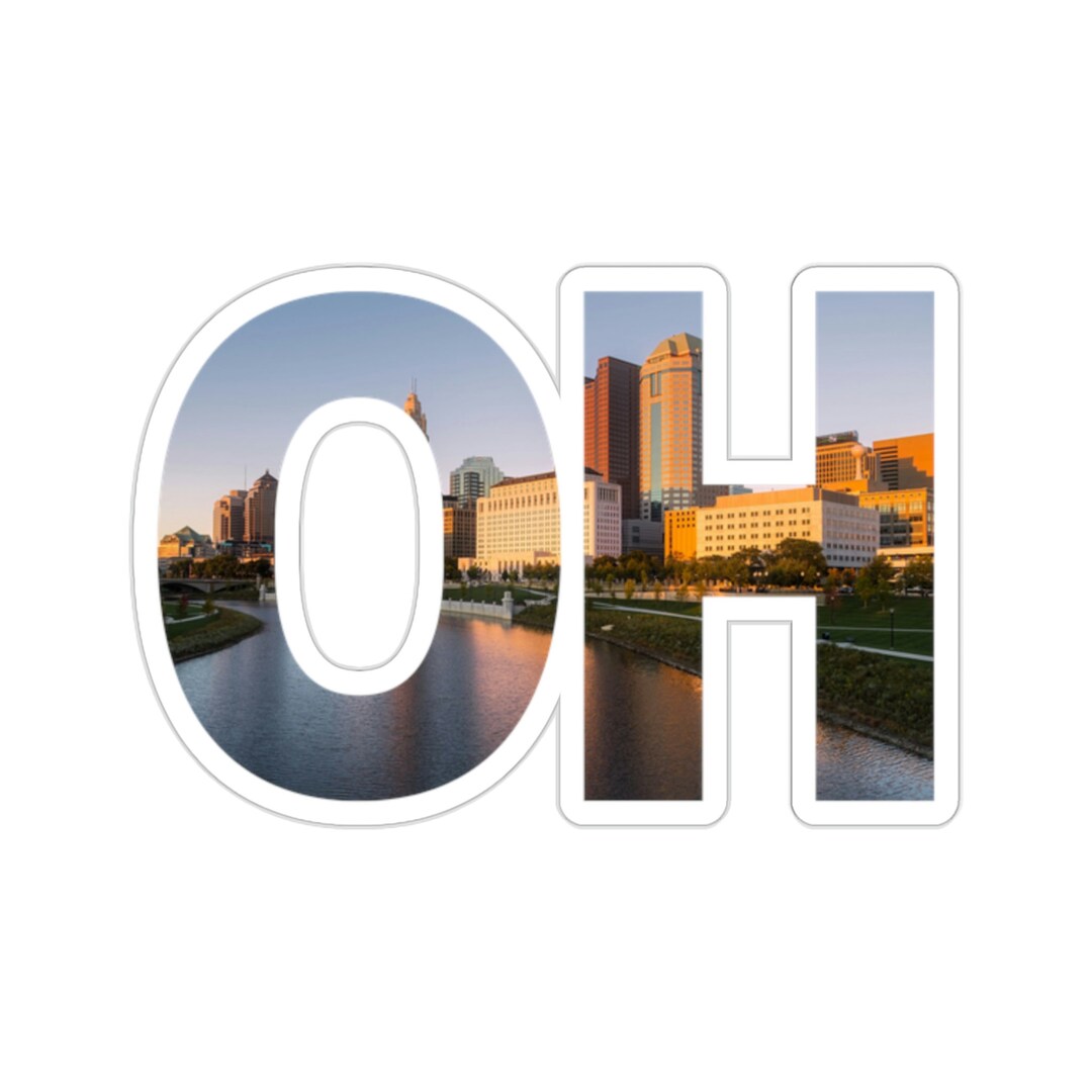 Ohio State Abbreviation Sticker - Etsy
