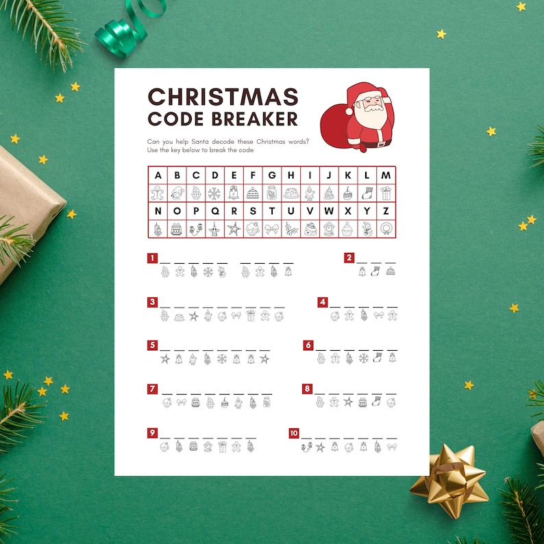 Christmas Code Breaker Digital Download Only - Etsy