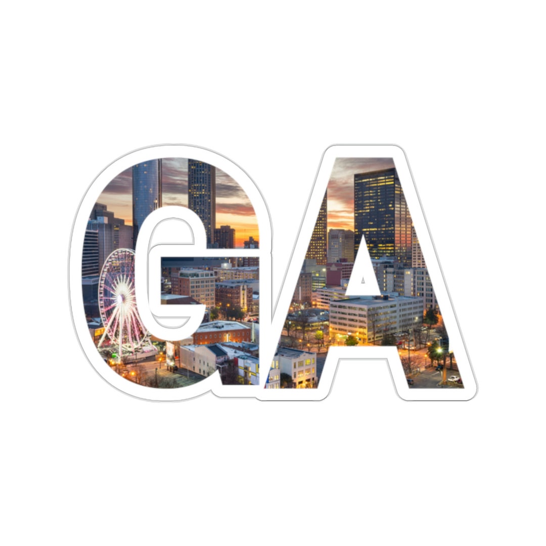 Georgia State Abbreviation Sticker - Etsy