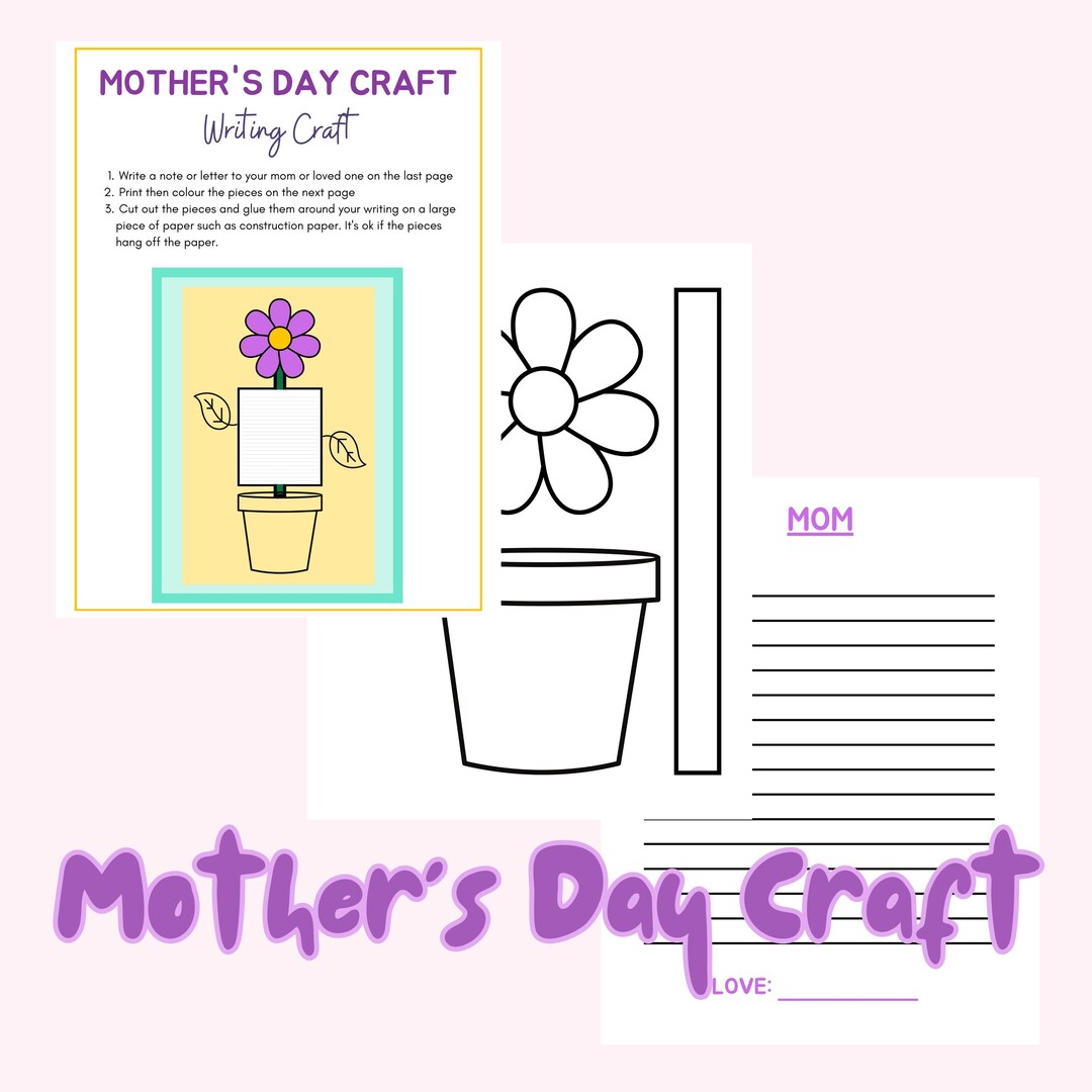 Mothers Day Craft | Gift for Mom | Digital Download ONLY - Etsy