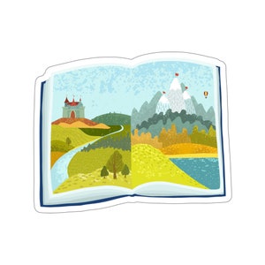 Fairy Tale Castle Book Sticker - Etsy