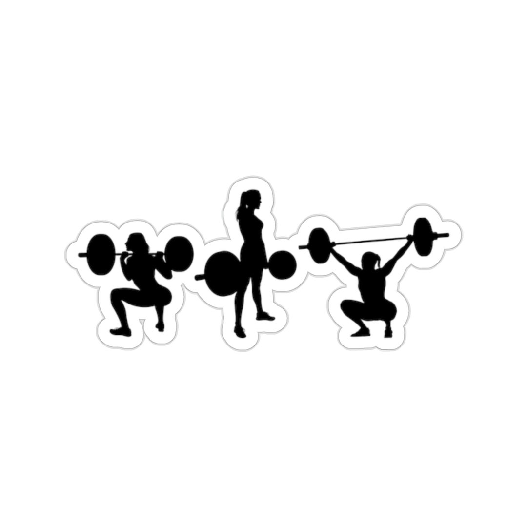 Woman Weightlifting Sticker - Etsy