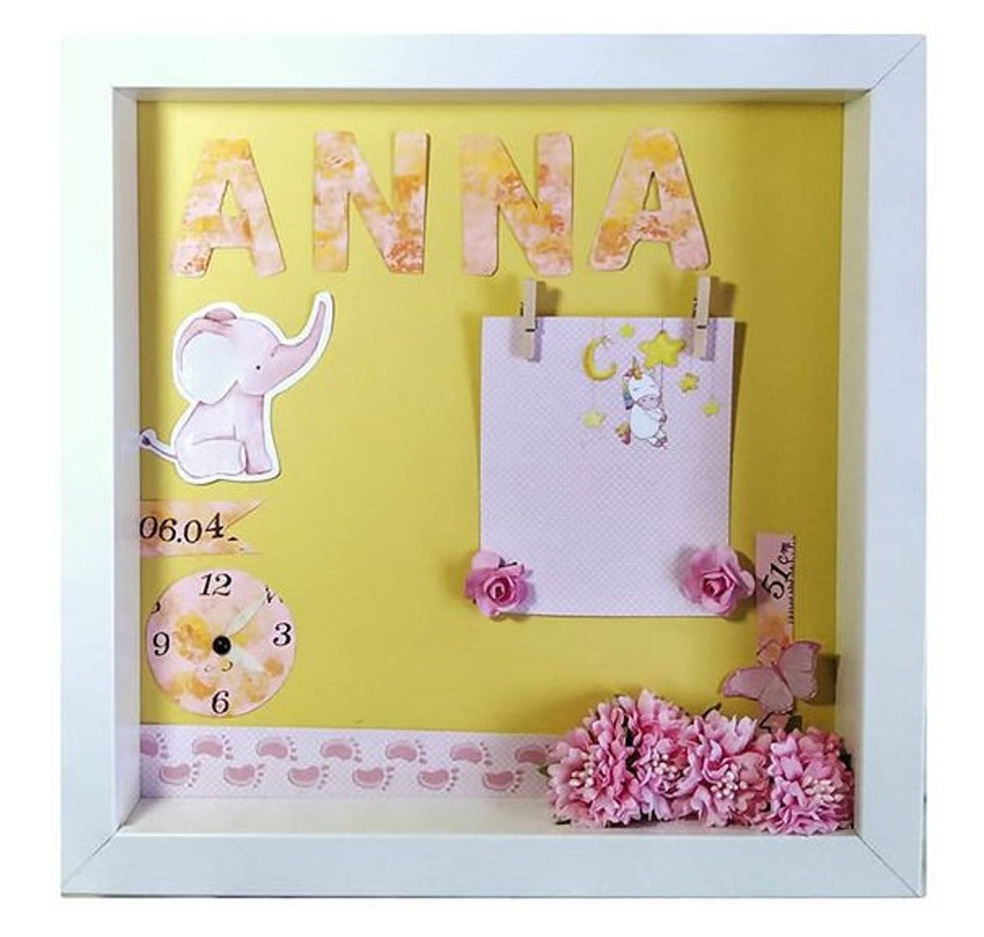 Personalized Newborn Baby Frame, Baby Name Gift, Baby Girl ...