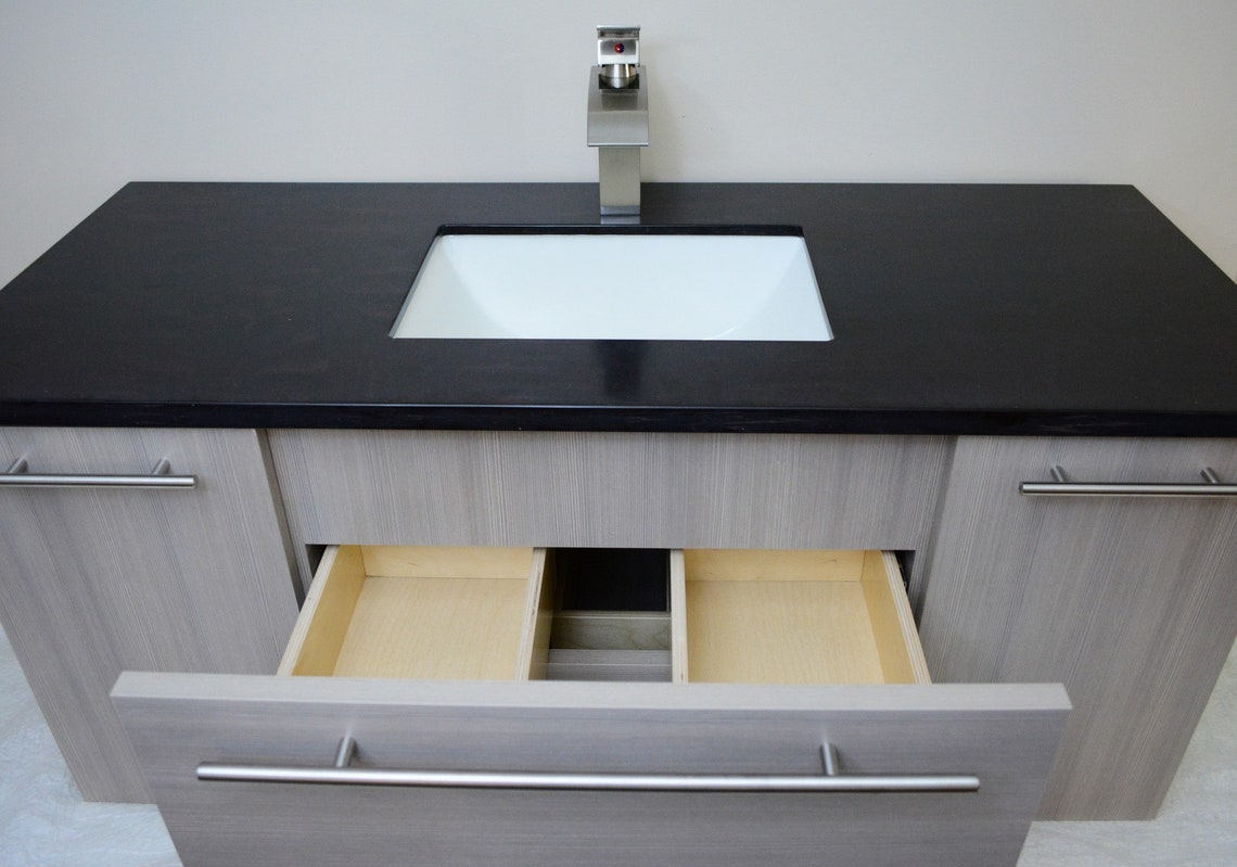 Modern Hanging Floating Bathroom Vanity Cabinet w/ Soft-Close | Etsy