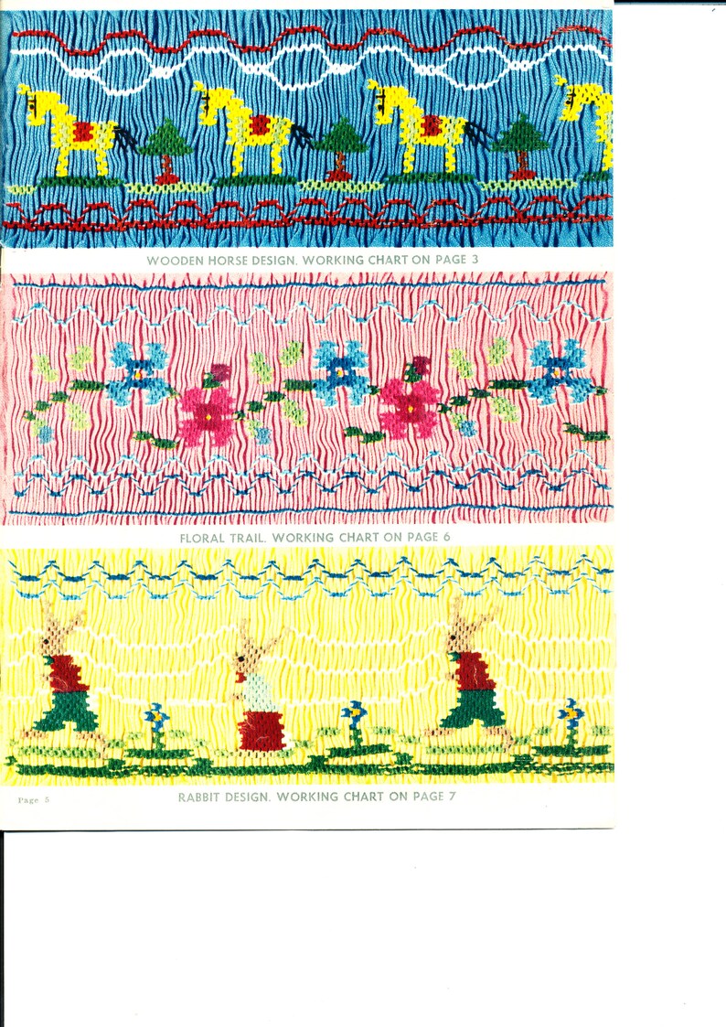VINTAGE SMOCKING DESIGNS - Downloadable Pattern Leaflet - Etsy