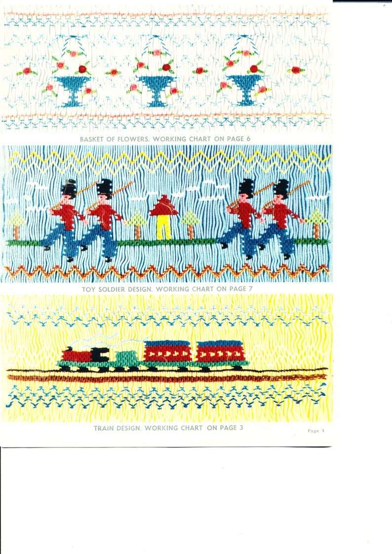 VINTAGE SMOCKING DESIGNS - Downloadable Pattern Leaflet - Etsy