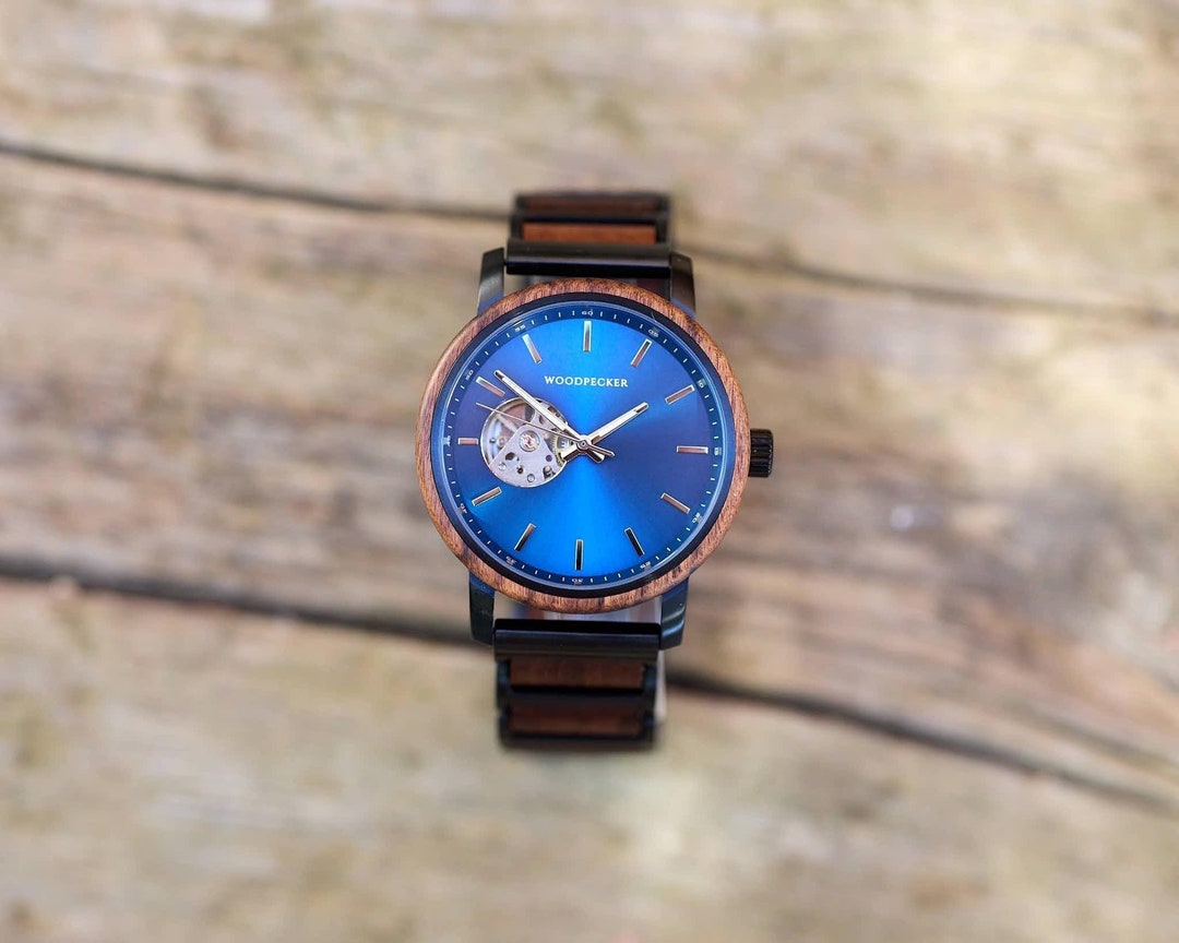 Personalized Engraved Wooden Men's Watch - Automatic Watch With ...