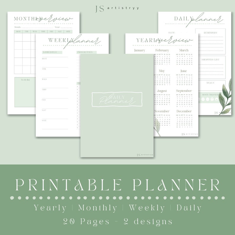 Printable Yearly Planner Digital Planner Personal Planner Yearly ...