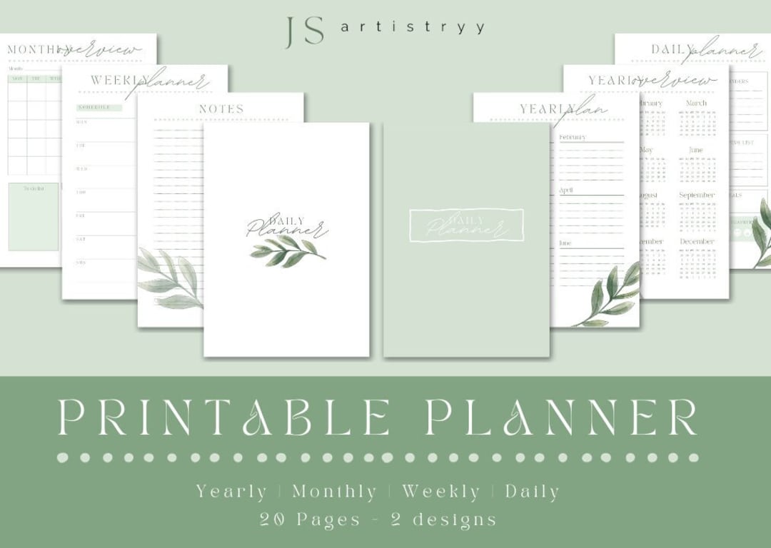 Printable Yearly Planner Digital Planner Personal Planner Yearly ...