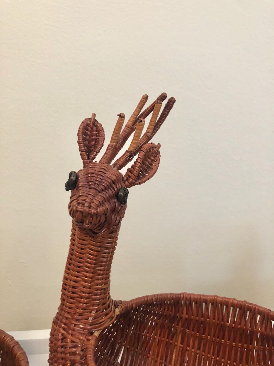 Wicker Reindeer Basket Set of 2 | Etsy