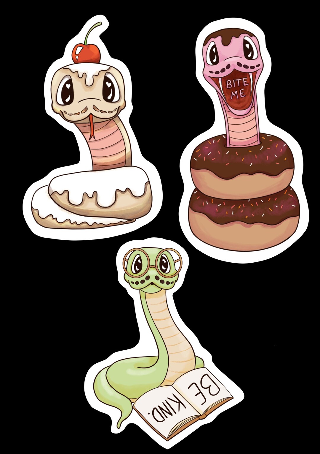 Sweet Snake Stickers - Etsy