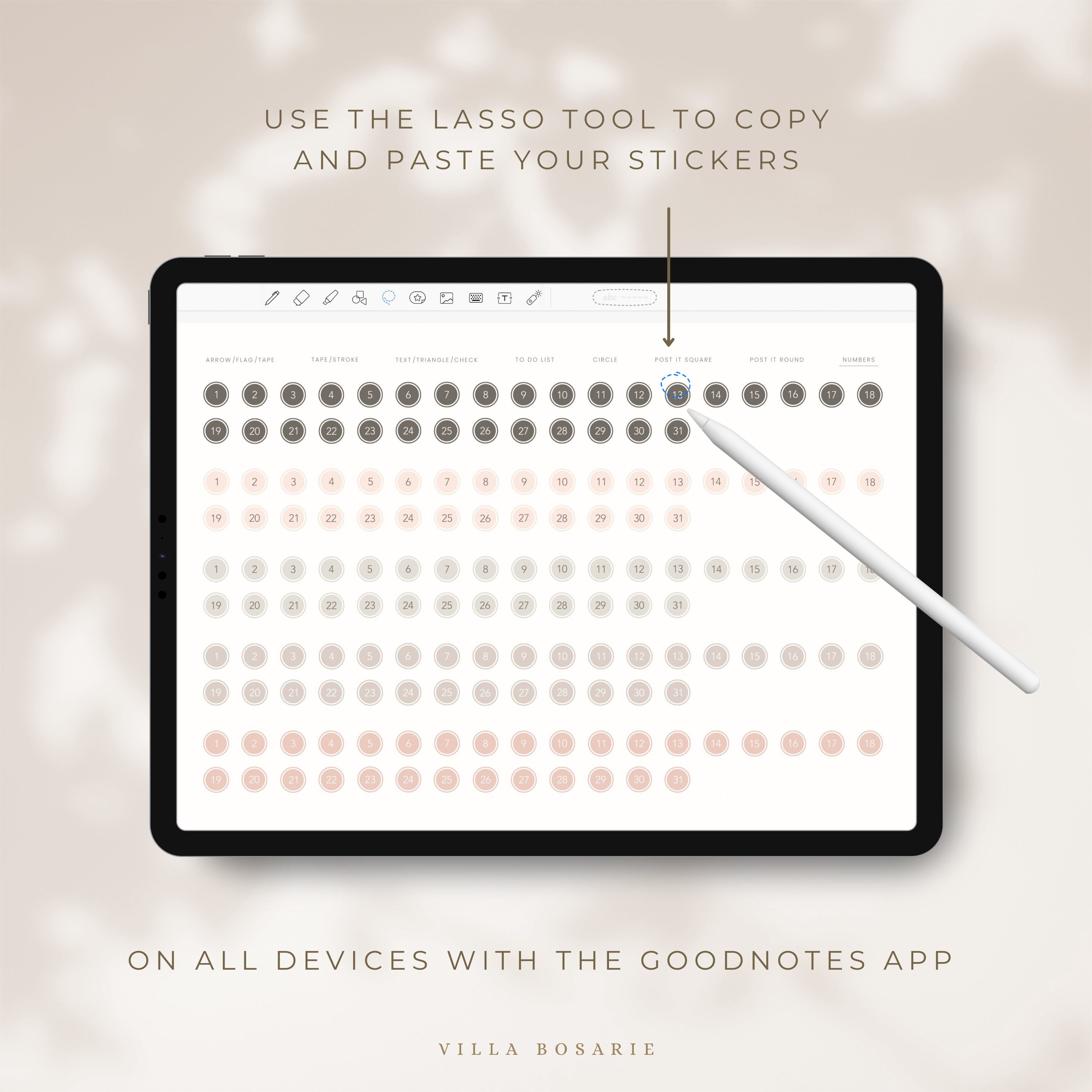 Artsy Digital Sticker Pack, Goodnotes Sticker Book, Canvas Painting ...