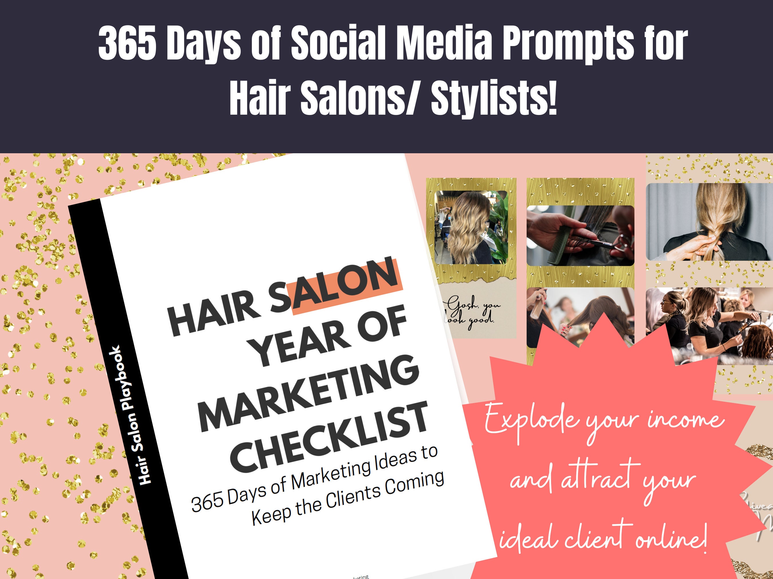 One Year of Social Media Prompts for HAIR SALONS & HAIRSTYLISTS, 365 ...