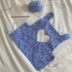 Open Heart Top Crochet Pattern PDF, Crochet Top, Heart Top, Crocheted ...