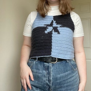 Subtle Star Top Crochet Pattern, Crochet Top Pattern, Crocheted Top ...