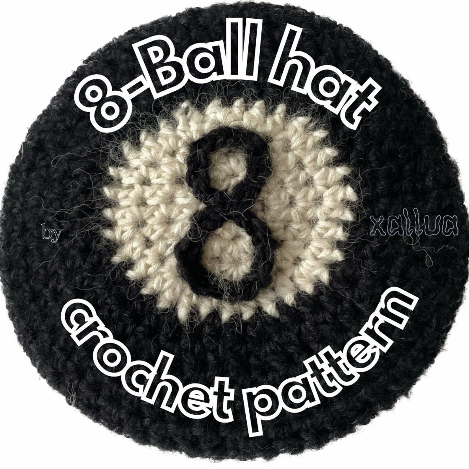 8-ball Hat Crochet Pattern PDF, Crochet Hat Pattern, Hat Pattern ...
