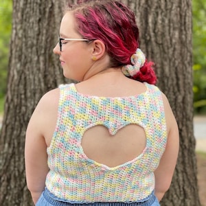 Open Heart Top Crochet Pattern PDF, Crochet Top, Heart Top, Crocheted ...