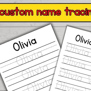 Custom Name Tracing Page, Custom Name Tracing Sheet Handwriting ...