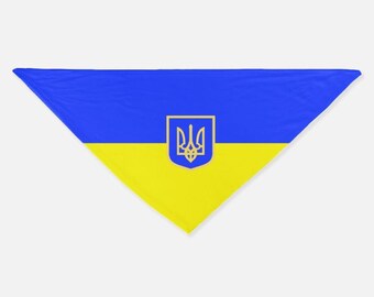 Ukraine Pet Bandana-i Stand With Ukraine Dog Bandana-ukraine Flag Pet ...