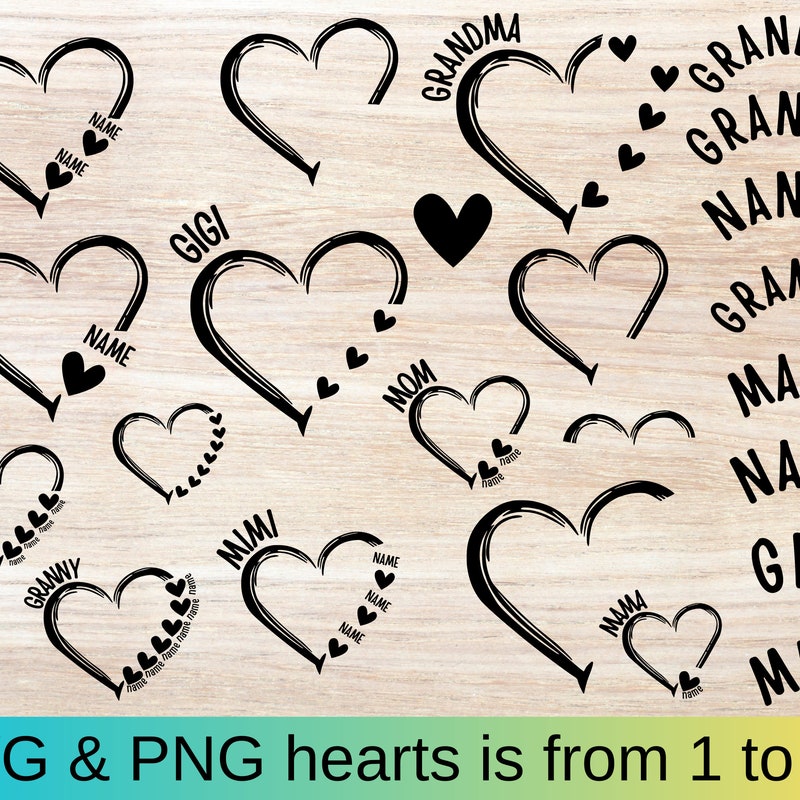 Heart With Name Designs - Etsy