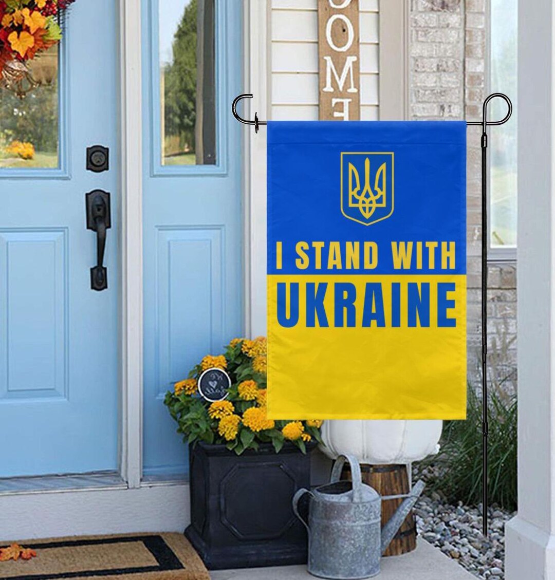 I Stand With Ukraine Garden Flag, Ukraine Garden Flag & House Banner We ...