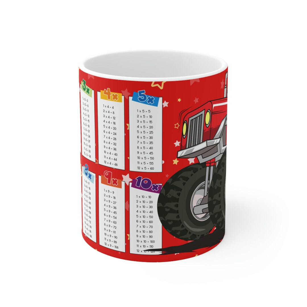 Kids Mug Multiplication Table Chart Mug Multiplication Square Math ...