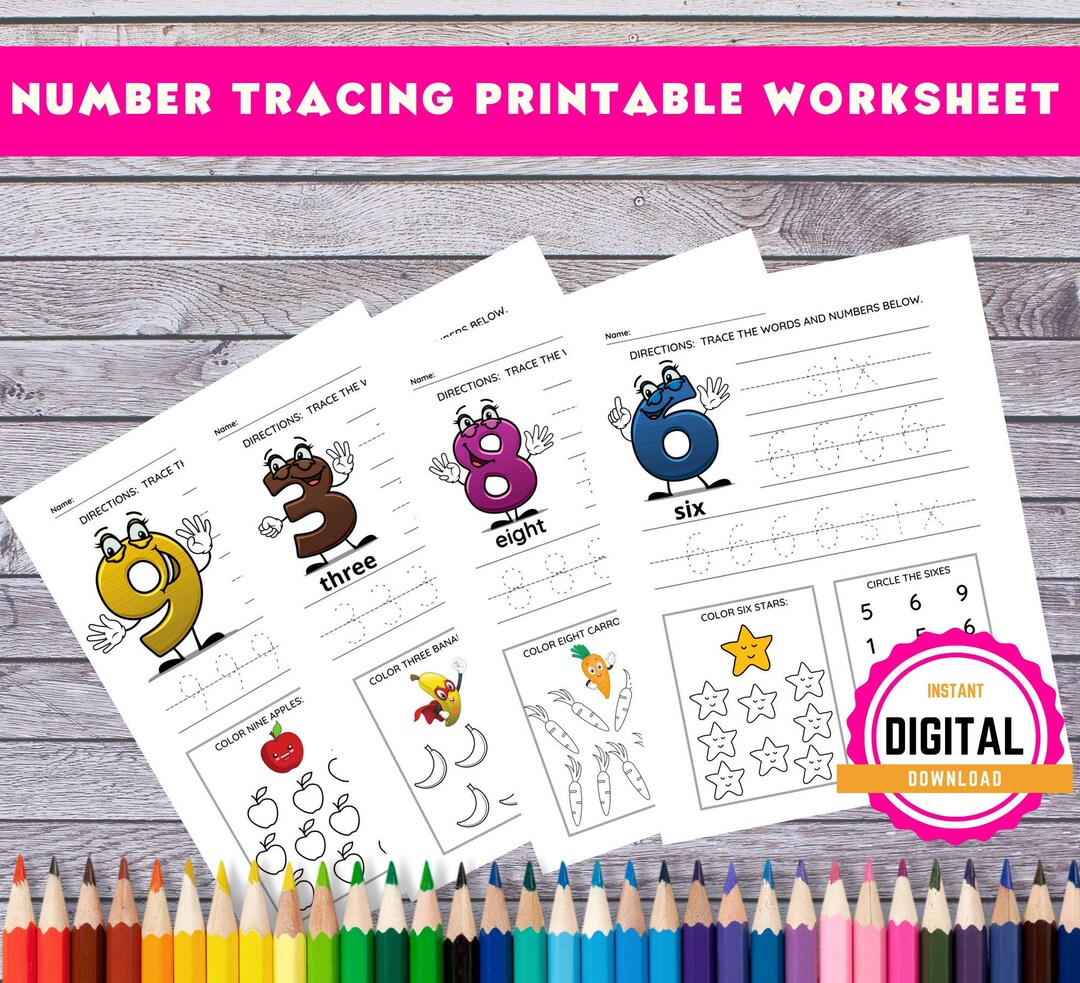 Trace Numbers 0 TO 9, Traceable Numbers, Preschool Worksheets ...