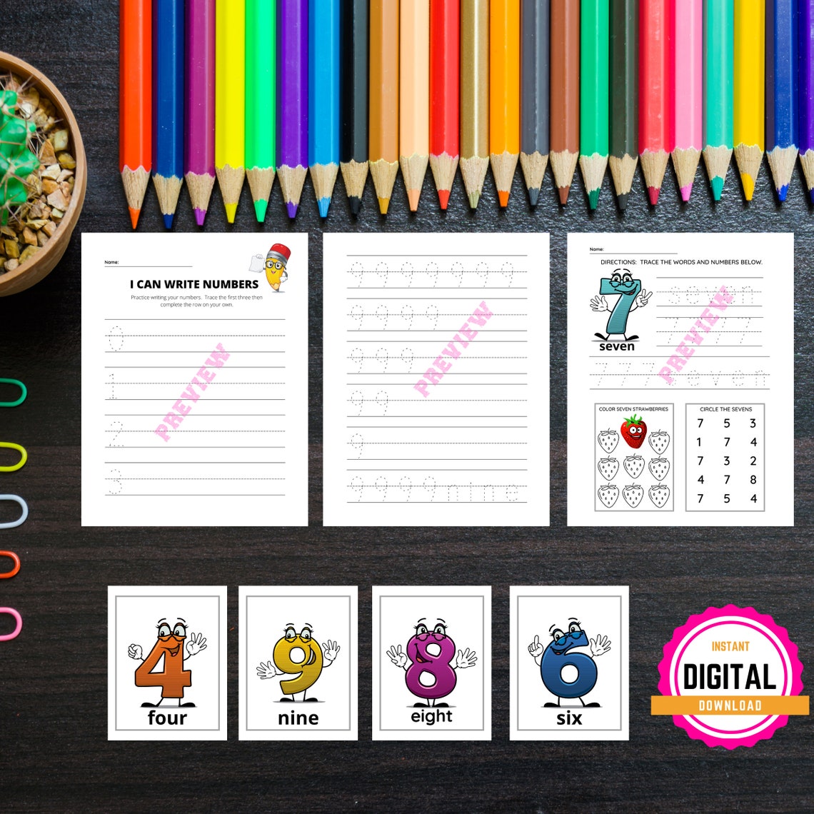 Trace Numbers 0 TO 9 Traceable Numbers Preschool Worksheets - Etsy