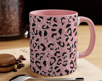 Pink Leopard Mug, Pink Leopard Coffee Mug, 11oz - Etsy