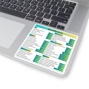 Excel Shortcuts Sticker PC Excel Shortcuts Excel Shortcuts Laptop ...