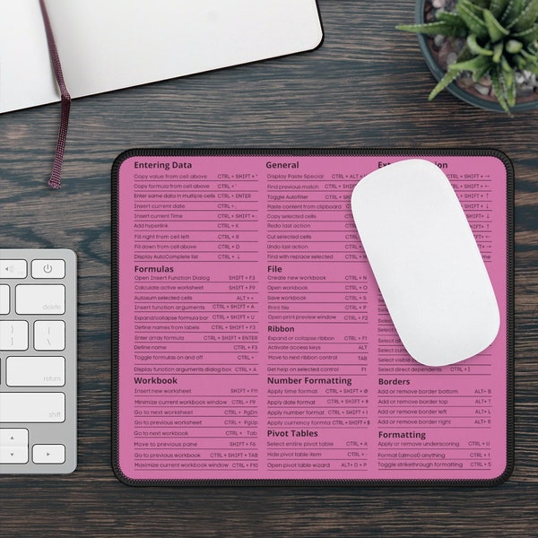 Excel Shortcut Mouse Pad - Etsy
