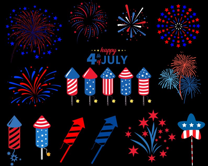 Fireworks Svg Fireworks Svg Bundle 4th of July Fireworks - Etsy
