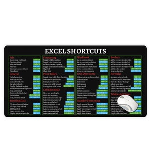 Excel Shortcuts Desk Mats (windows) - Excel Desk Mats - Desk Mats - Etsy