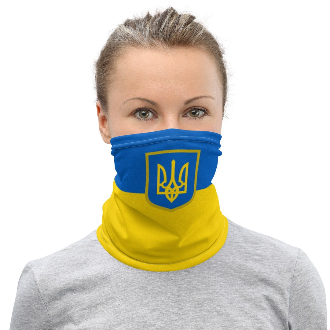 Ukraine Flag Neck Gaiter, Ukrainian Pride Bandana, Face Mask Headband ...