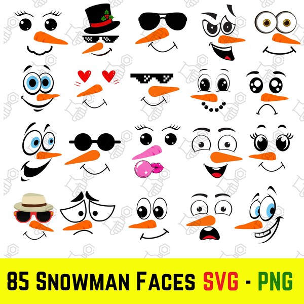 Snowman Face Sublimation - Etsy