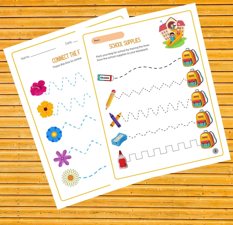 Toddler Learning Workbook, 85 Printable Worksheets, Ages 2-4 (digital ...