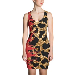 Leopard Print Dress, Red Evening Dress, Dress Outfits, Casual Dress ...