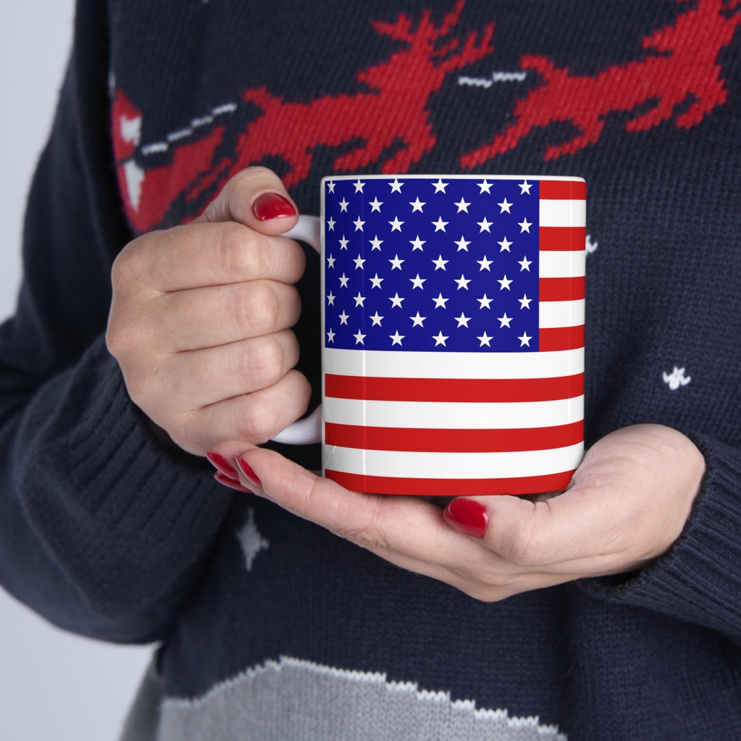 American Flag Ceramic Mug 11oz - Etsy