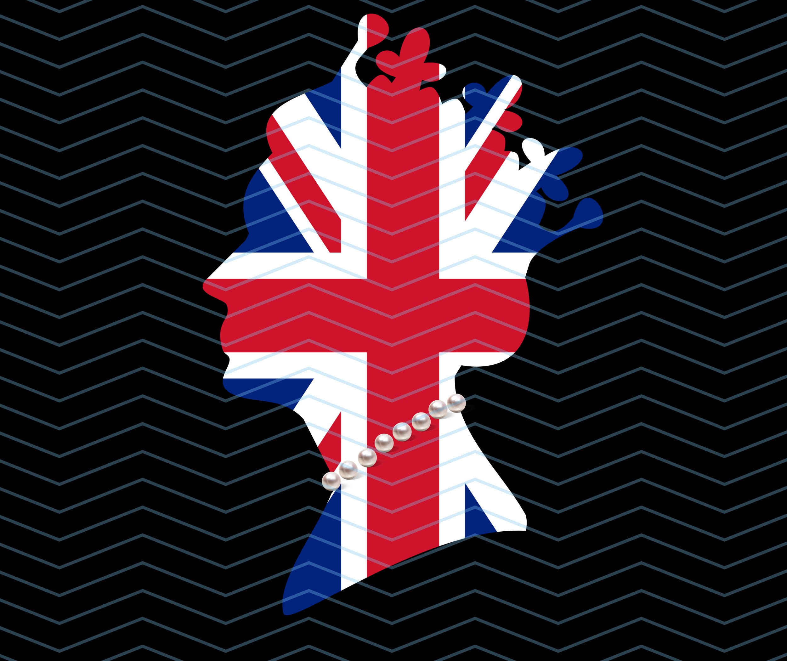 Queen Elizabeth Bust Union Jack Png - RIP Queen Elizabeth- Download ...