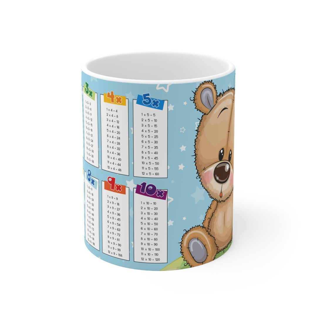 Kids Mug Multiplication Table Chart Mug Multiplication Square Math ...
