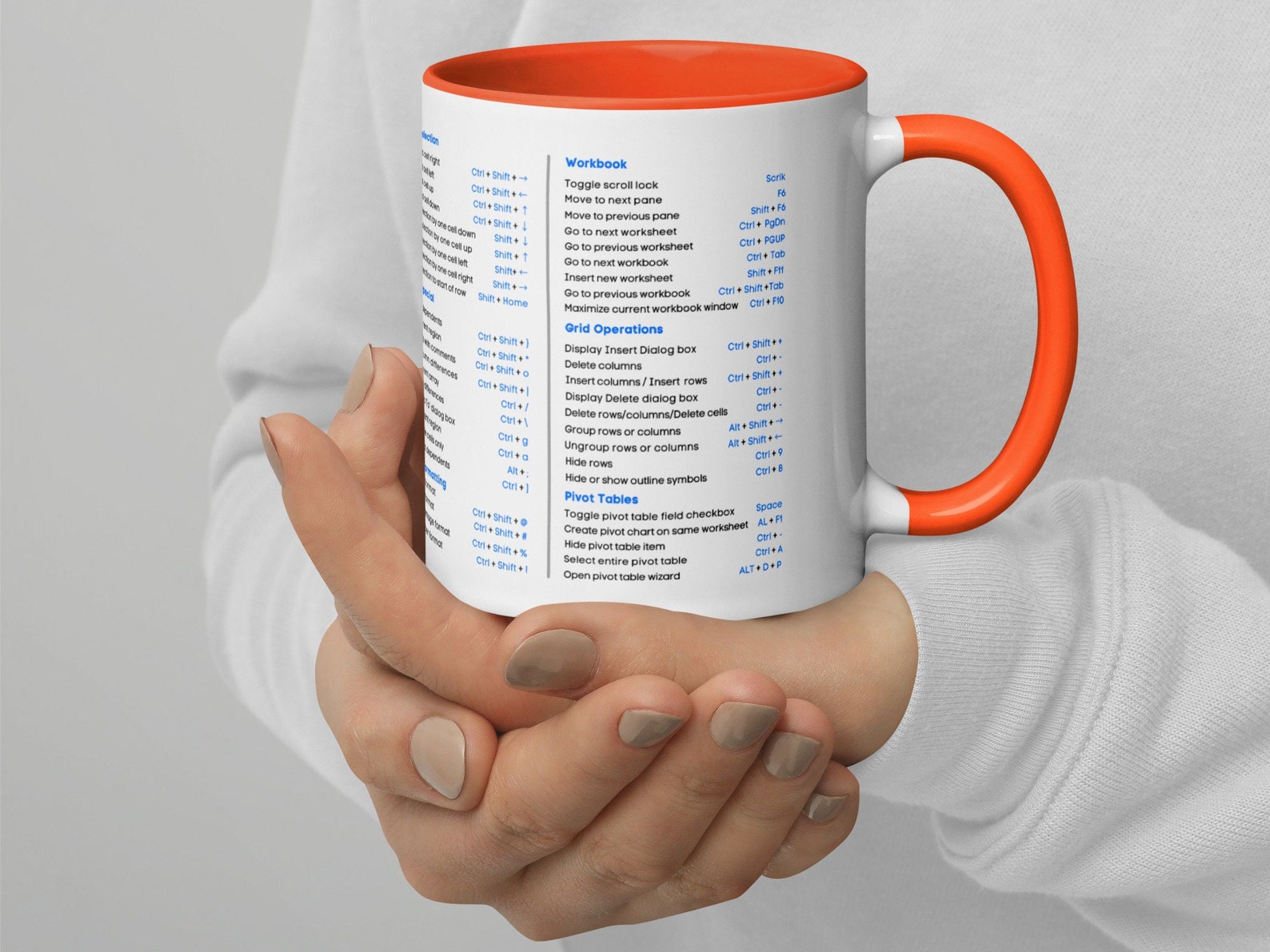 Excel Shortcut Mug Excel Shortcuts Mug With Color Inside - Etsy