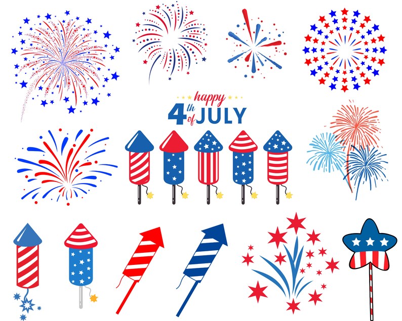 Fireworks Svg Fireworks Svg Bundle 4th of July Fireworks - Etsy