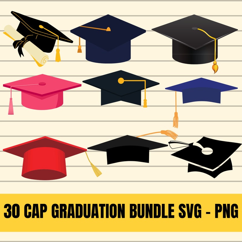 Graduation Cap Svg - Etsy