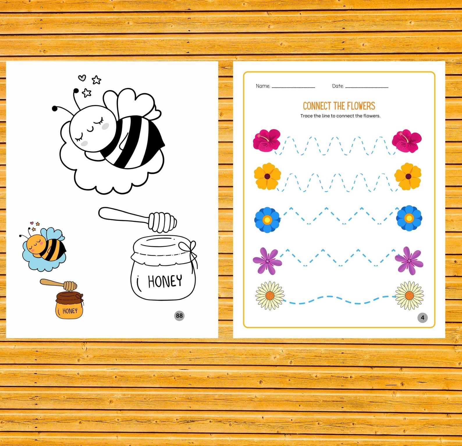 Toddler Learning Workbook, 85 Printable Worksheets, Ages 2-4 (digital ...