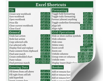 Office Shortcuts Stickers PC - Etsy