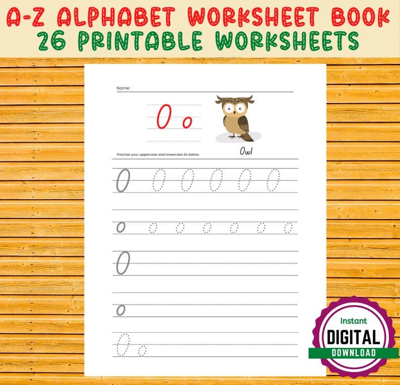 Alphabet Tracing Worksheets Printable | Letters A - Z | 26 Pages | A-Z ...