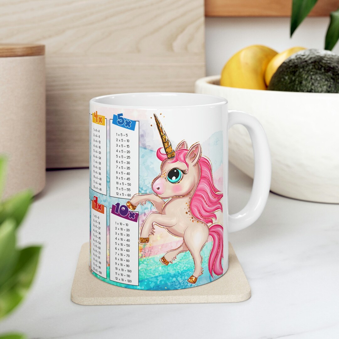 Kids Mug Multiplication Table Chart Mug Multiplication Square Math ...